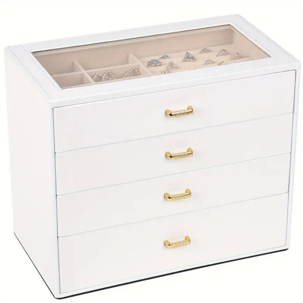Ebern Designs [4-Layer Jewellery Box] 4-Layer Jewellery Box With Drawer ...